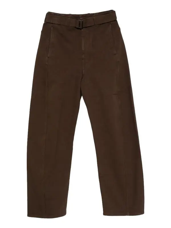 LEMAIRE Twisted Belted Pants - Brown