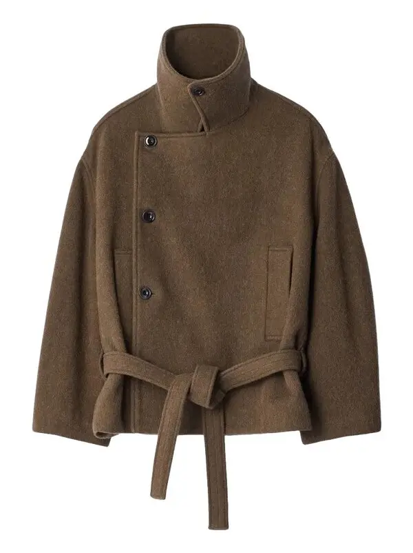 LEMAIRE Short Wrap Coat - Green