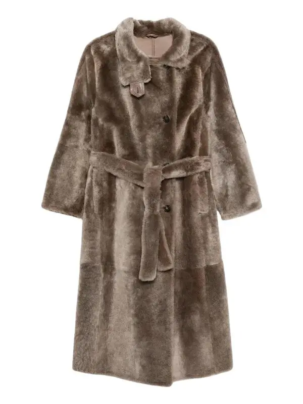 Brunello Cucinelli Sheepskin Coat - Brown