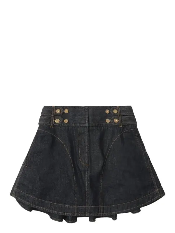 Zimmermann Cargo Denim Mini Skirt - Blue