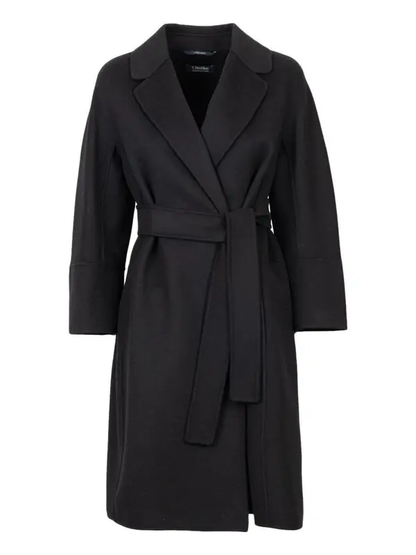 Max Mara Arona Belted Coat - Black