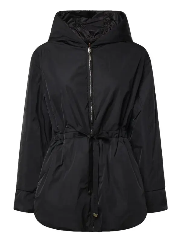 Max Mara Charme Hooded Puff Coat - Black