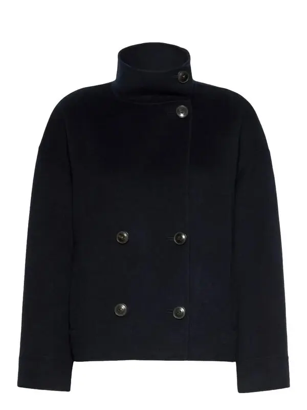 Max Mara Aceri Double Breasted Jacket - Blue