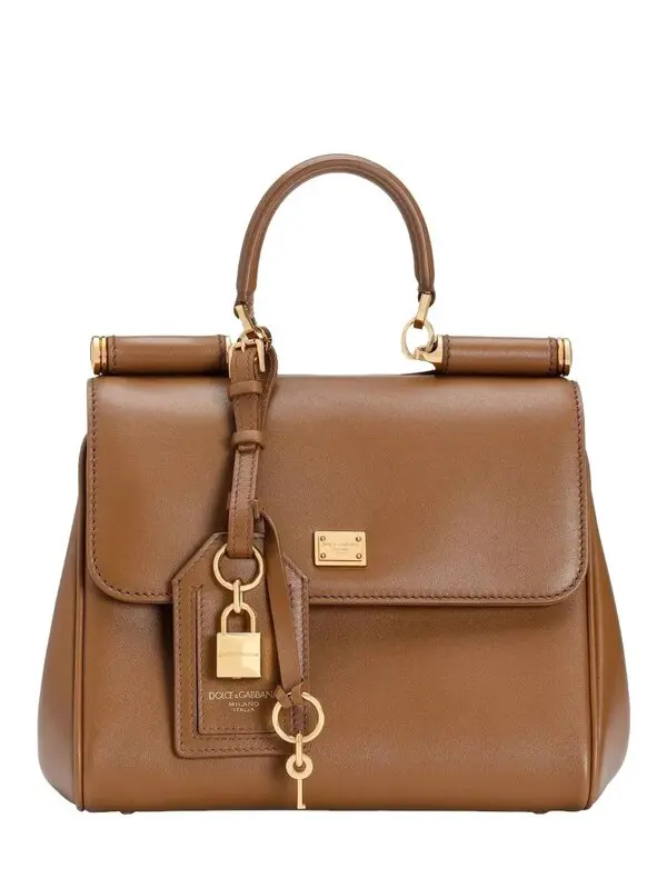 Dolce & Gabbana Borsa My Sicily In Pelle Di Vitello Plong - Brown