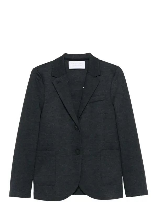 Harris Wharf London Virgin Wool Single Breasted Jacket - Gray