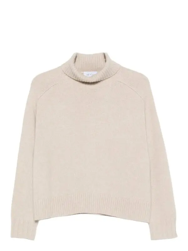 BE YOU Cashmere High Neck Sweater - White