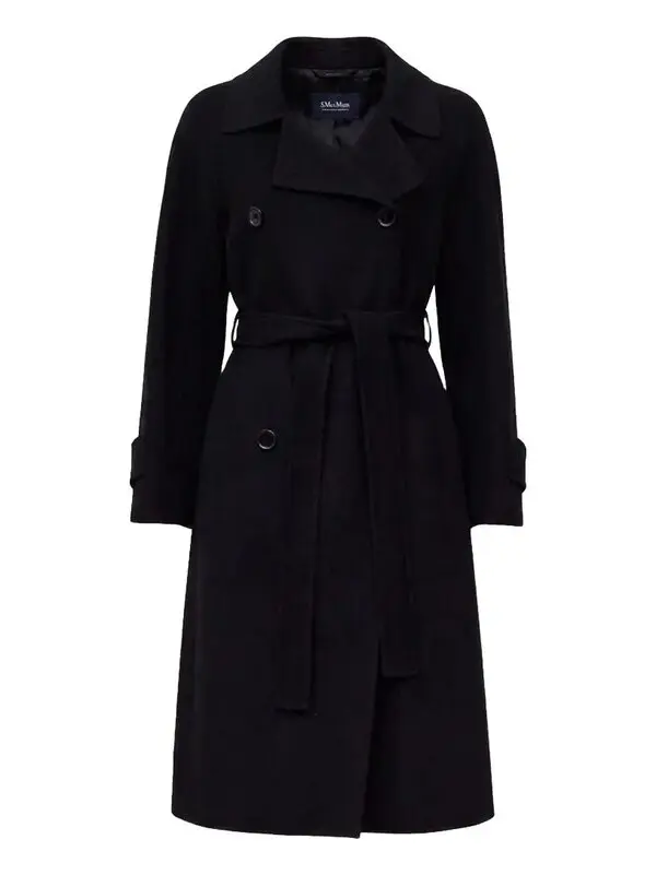 Max Mara Samanta Wool Coat - Black