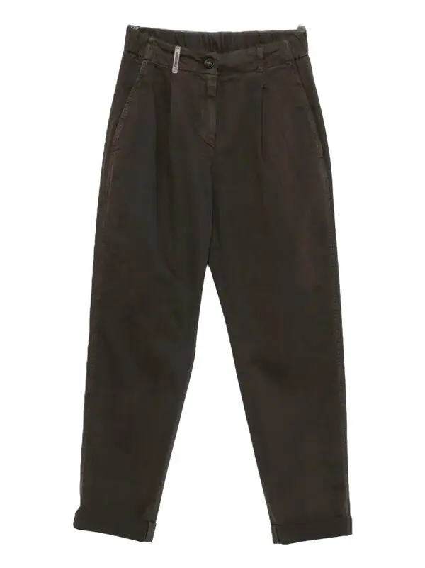 Peserico Cuffed Trousers - Brown