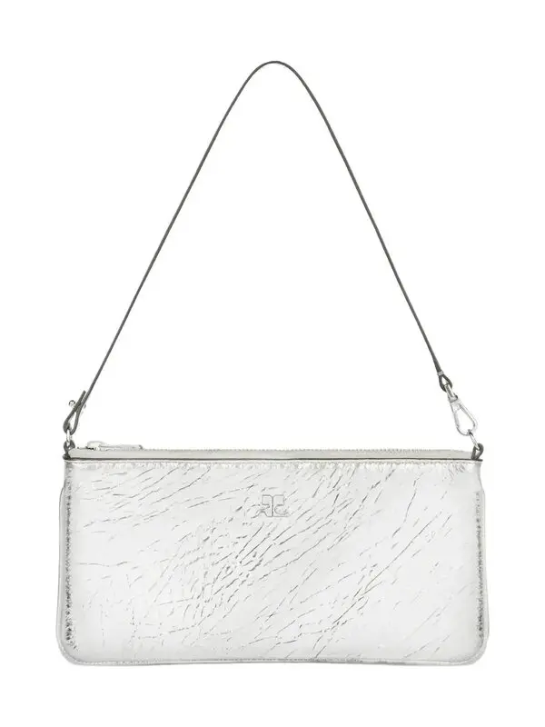 COURREGES Zipped Naplack Pouch - Silver