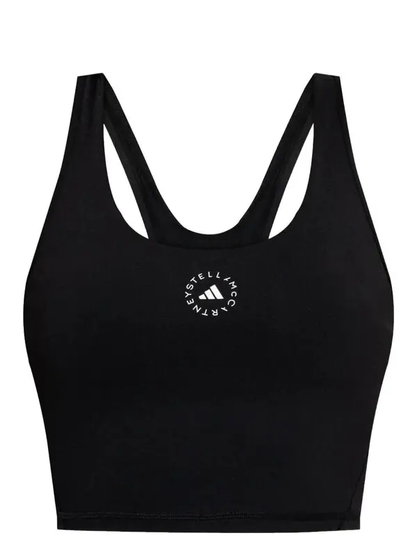 Adidas By Stella McCartney Cropped Tank Top - Black