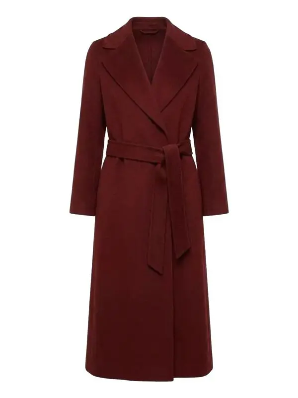 Max Mara Poldo Wool Coat - Bordeaux