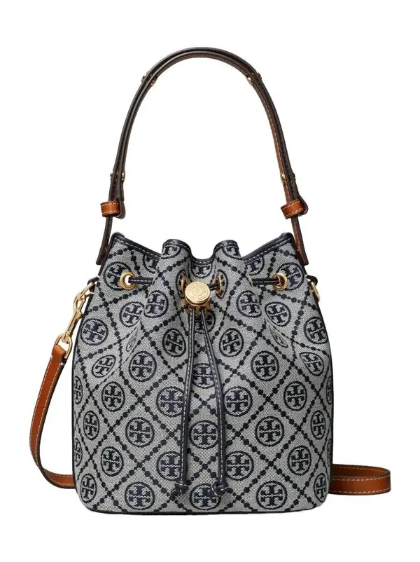 Tory Burch T Monogram Bucket Bag - Blue