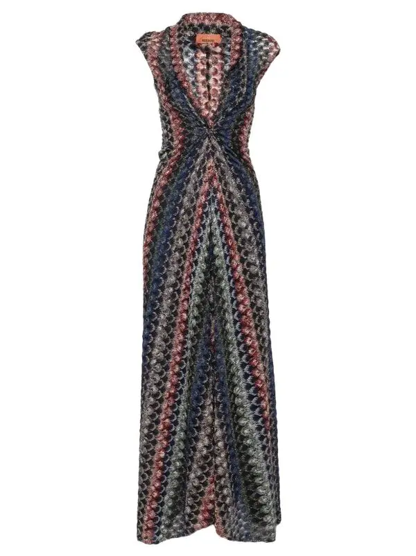 Missoni Chevron Long Dress - Blue