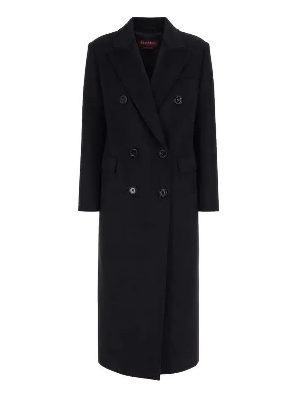 Max Mara Effige Wool Coat - Black