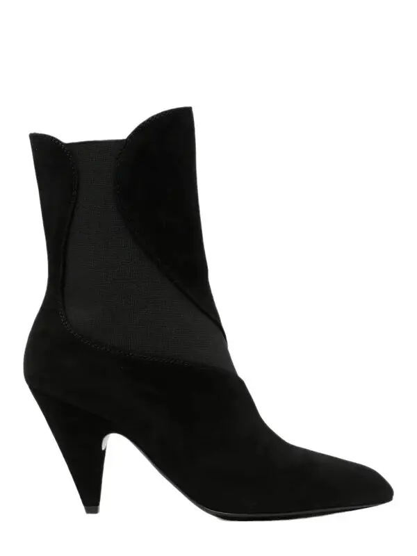 SERGIO ROSSI Tensile Suede Bootie - Black