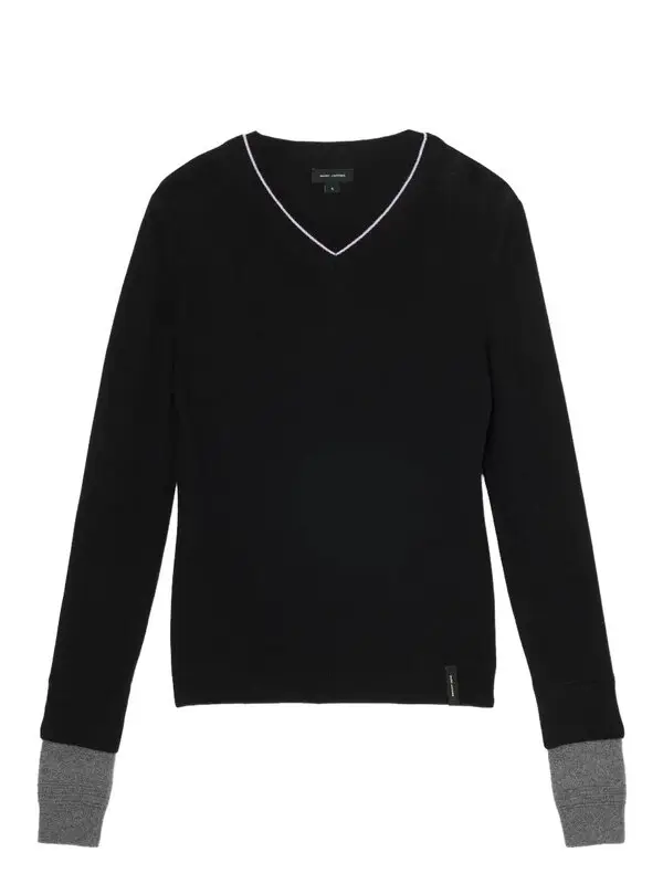 Marc Jacobs Layered V-neck Sweater - Black