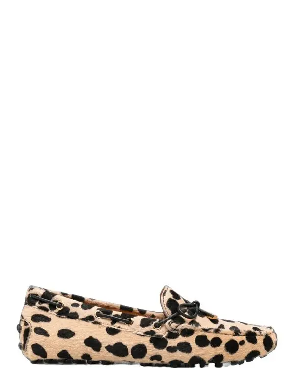 TOD'S Gommino Driving Shoes In Pony-skin Effect Leather - Brown