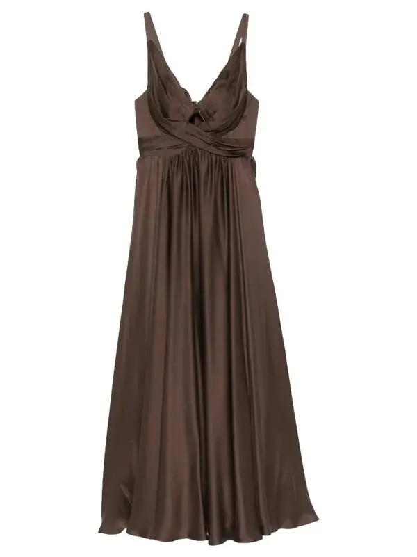 Zimmermann Draped Maxi Dress - Brown