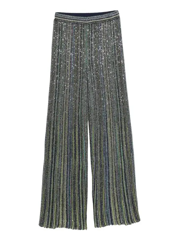 Missoni Rmbroidered Sequin Trousers - Blue