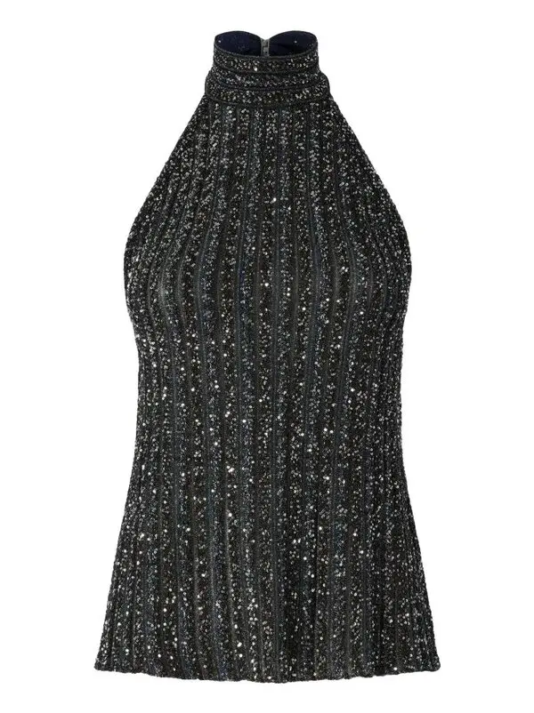 Missoni Embroidered Sequin Top - Blue