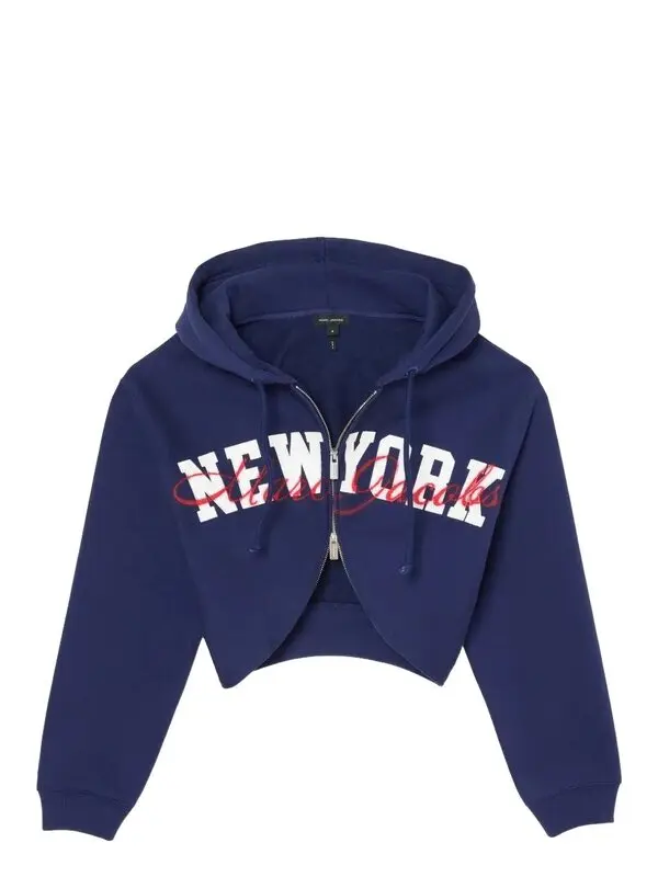 Marc Jacobs Canal St Cropped Zip-up Hoody - Blue