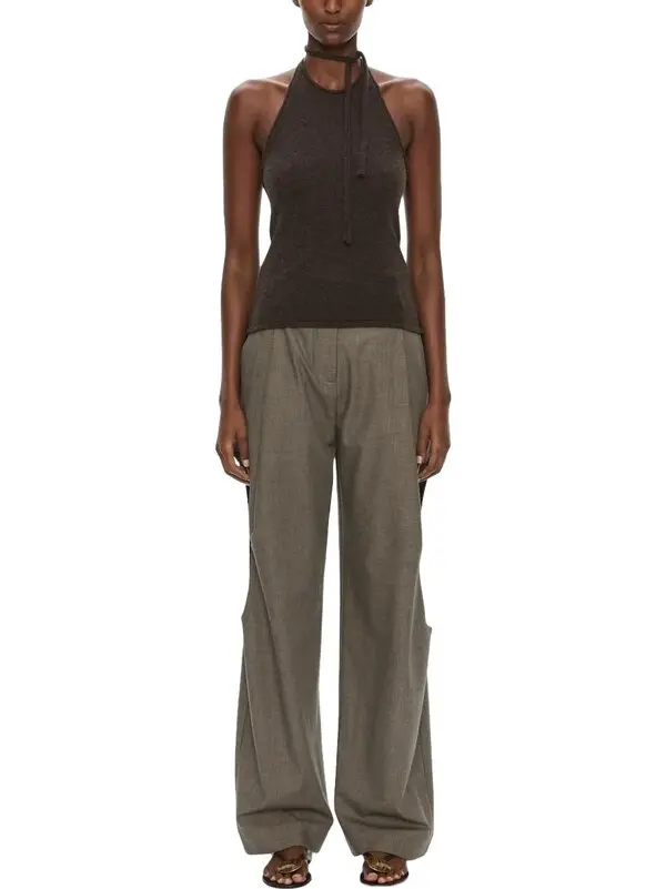 Christopher Esber Cashmere Rae Halter Tank - Brown