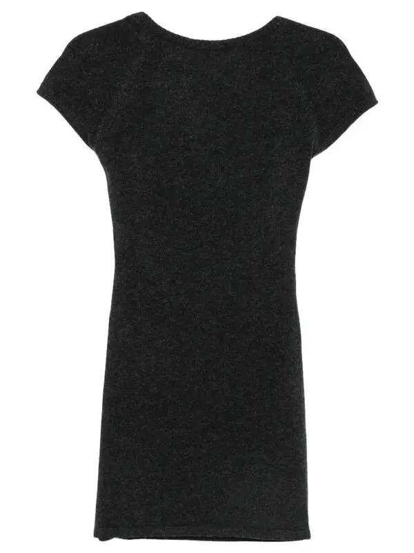 Christopher Esber Cashmere Open Back Mini Dress - Gray