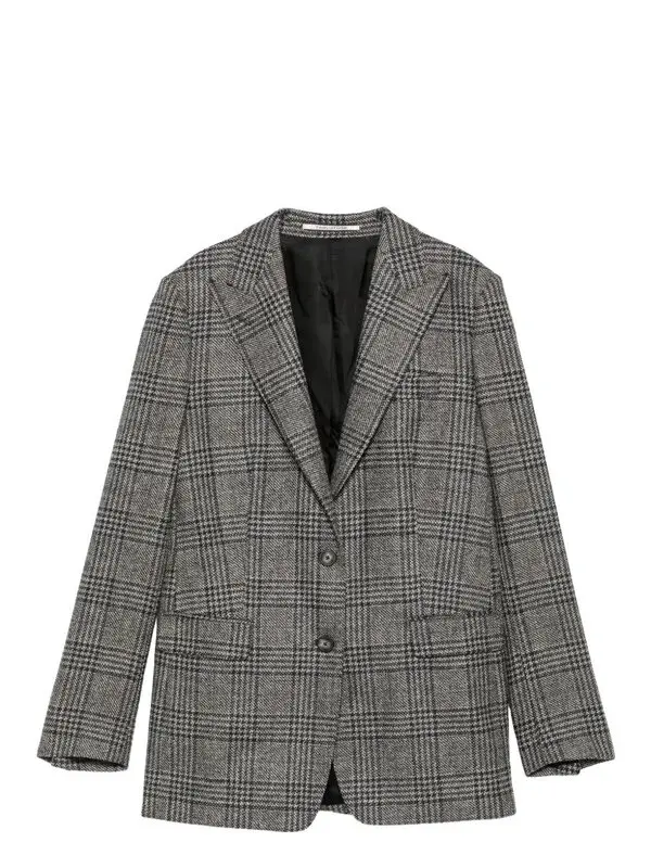 Tagliatore Bertha Single Breasted Wool Cashmere Blazer - Gray