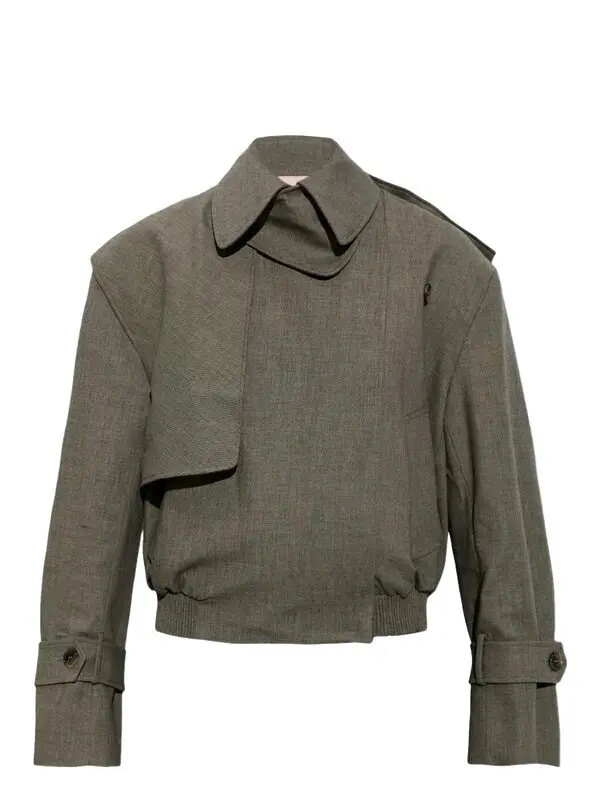 Christopher Esber Cropped Trench Jacket - Gray