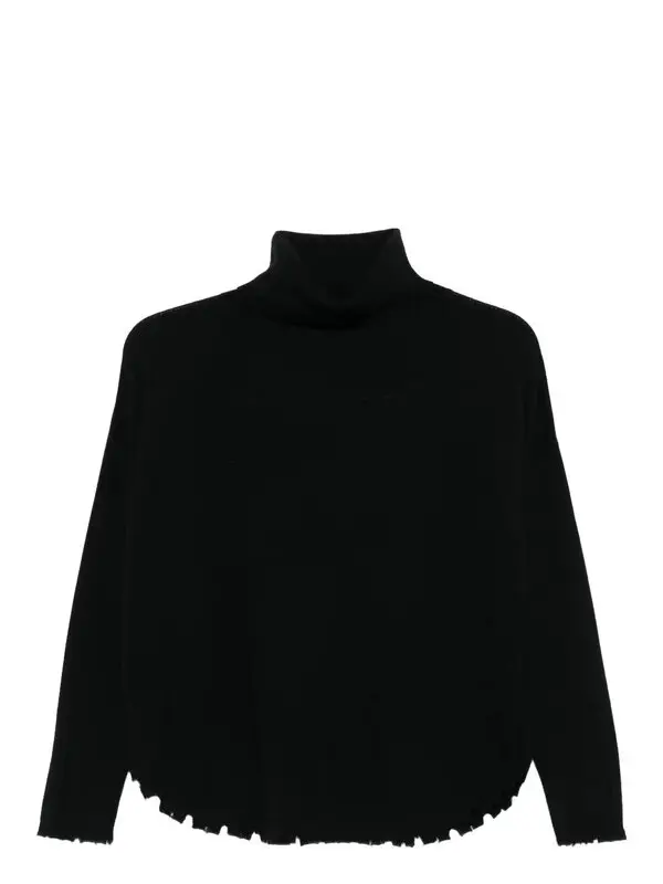 KUJTEN Mavis Cashmere High Neck Sweater - Black