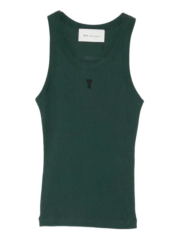 AMI Paris Adc Tank Top - Green