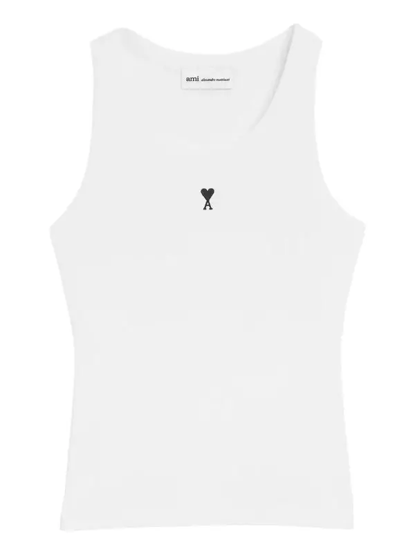 AMI Paris Adc Tank Top - White