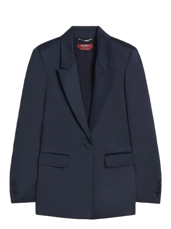 Max Mara Albino Loose Fit Blazer Jacket - Blue