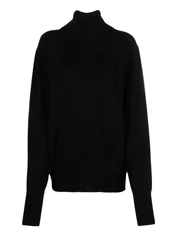 JIL SANDER High Neck Collar - Black