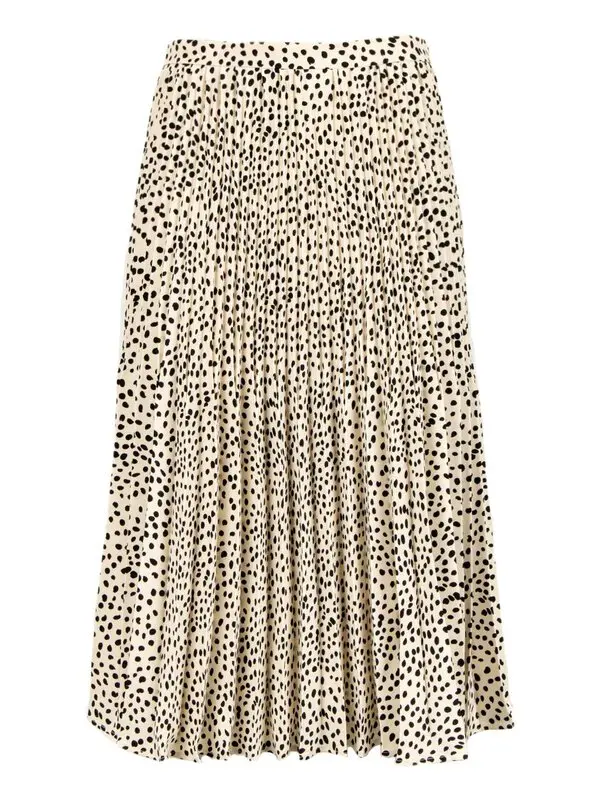 Max Mara Legno Pleated Skirt - White/black