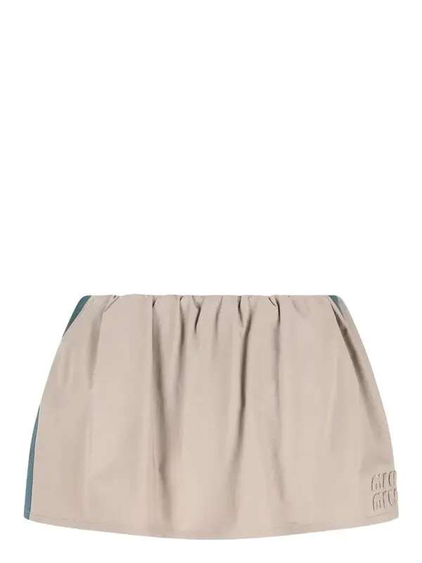 Miu Miu Cotton Miniskirt - Gray