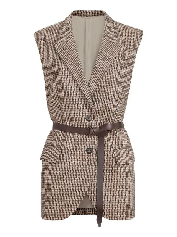 Brunello Cucinelli Sleeveless Jacket - Beige