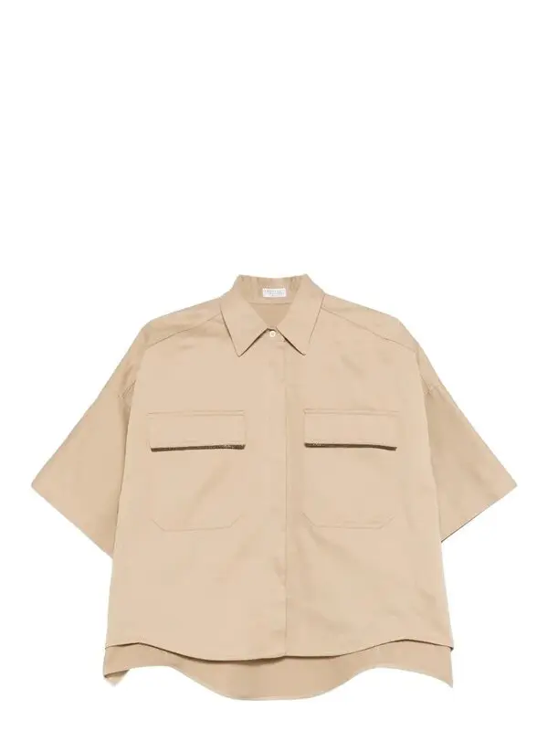 Brunello Cucinelli Oversized Short Sleeve Shirt - Green