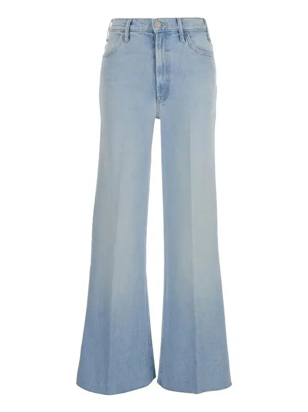 MOTHER The Hustler Roller Skimp Fray Jeans - Light Blue