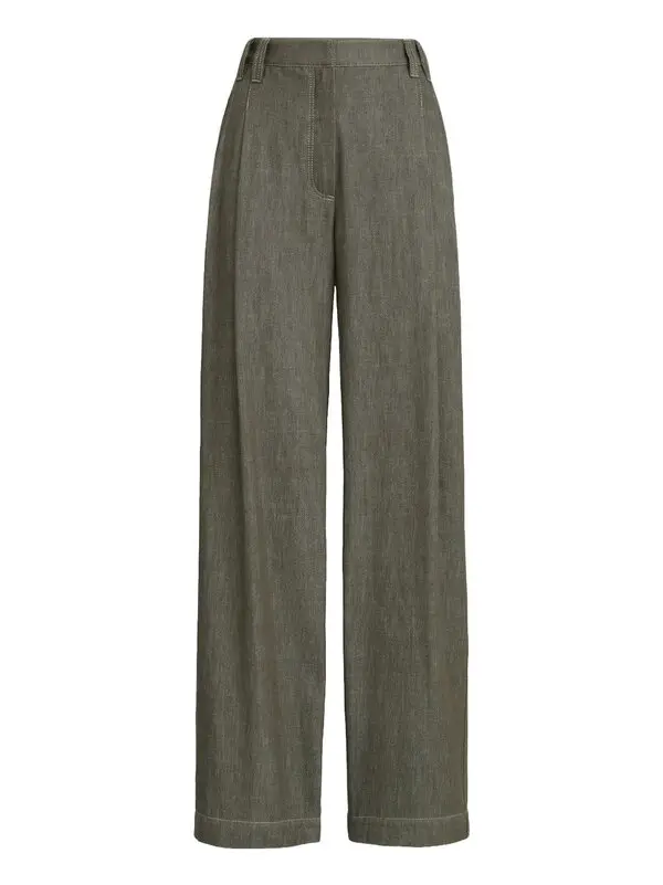 Brunello Cucinelli Wide Leg Trousers - Green