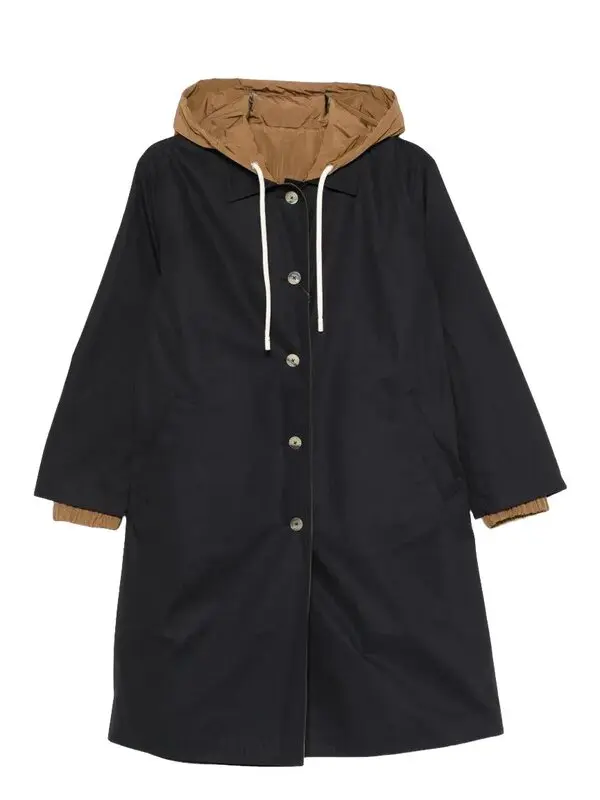Herno Giaccone Dean Techno Taffeta Reversible Hooded Jacket - Blue