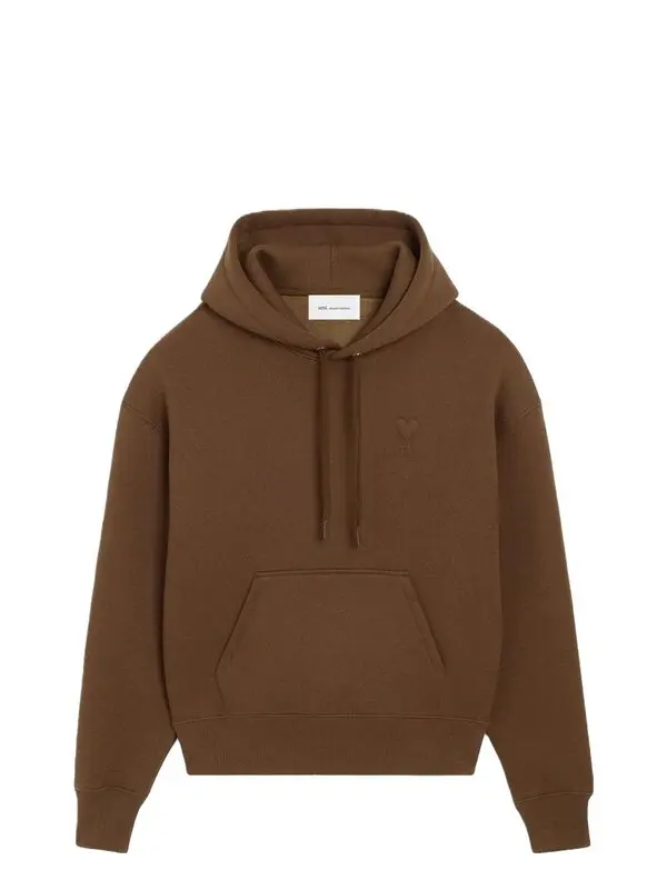 AMI Paris Hooded Sweatshirt - Brown