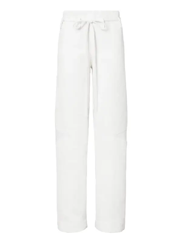 Tory Burch Cotton Cargo Trousers - White