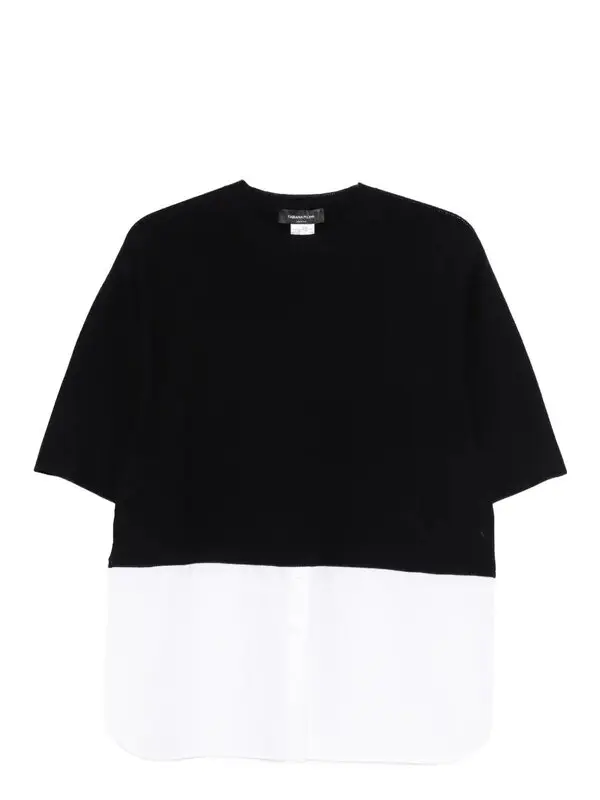 Fabiana Filippi Cotton Popelibe Detail Sweater - Blue