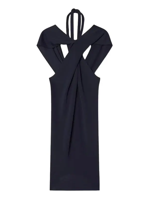 LANVIN Viscose Tie-neck Top - Blue