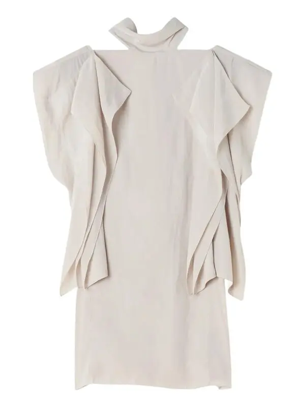 LANVIN Pleated Sleeveless Top - Beige