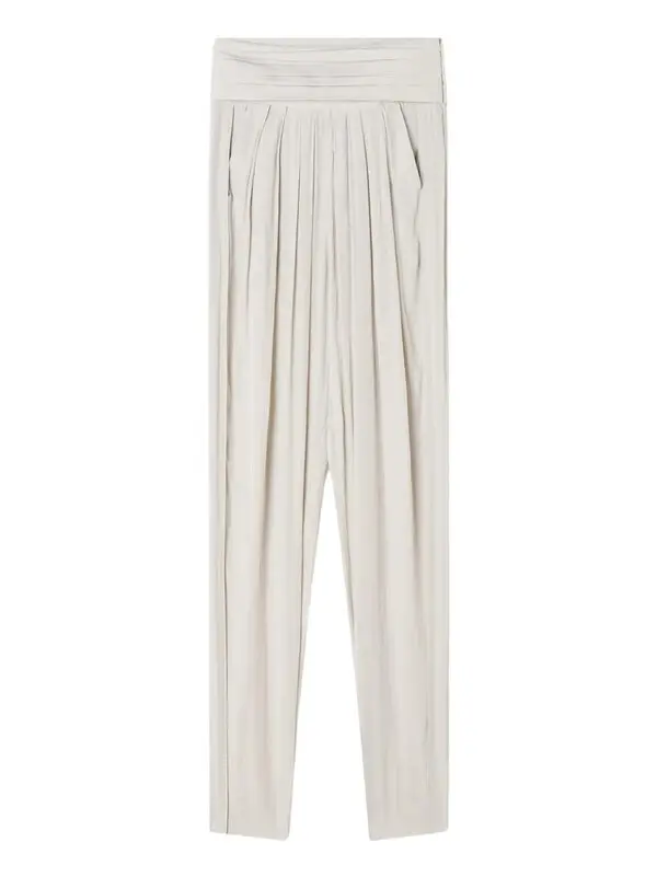 LANVIN Draped Charmeuse Trousers - Beige