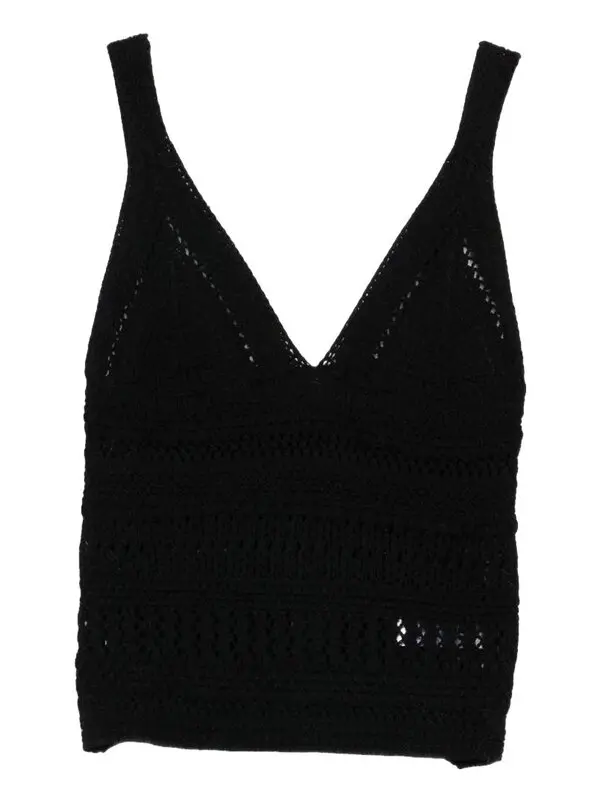 Alpha Studio Crochet Top - Black