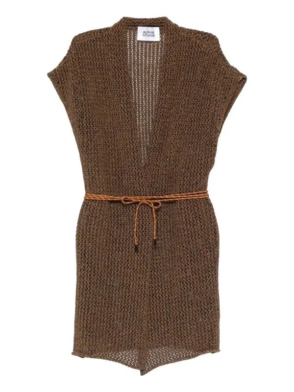 Alpha Studio Oversize Cardigan - Brown