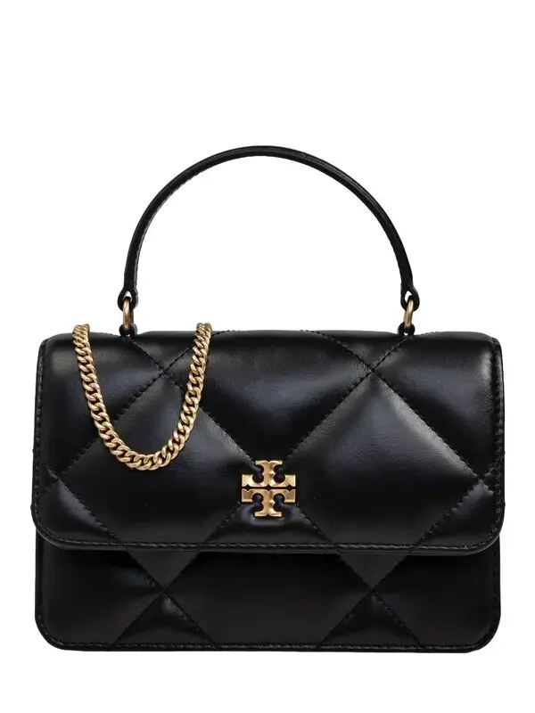 Tory Burch Kira Diamond Quilt Mini Top Handle - Black